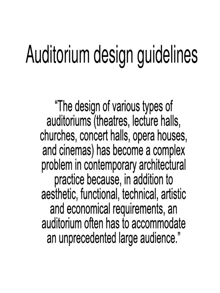 Auditorium Design Guidelines | PDF | Loudspeaker | Amplifier