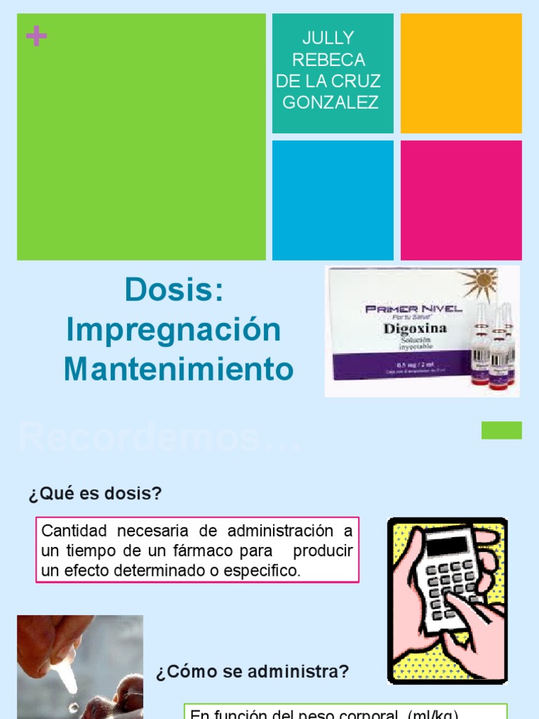 Dosis de Impregnacion y Mantenimiento | Insuficiencia cardiaca ...