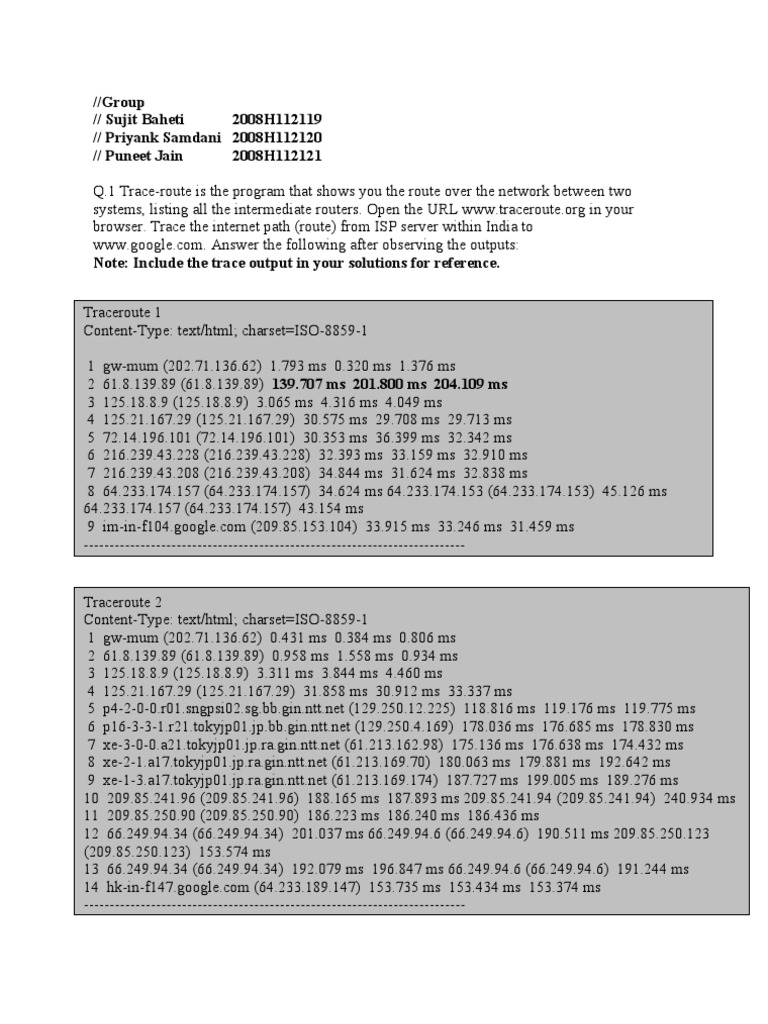 Computer Network Assignment Solution Pdf Transmission Control 4628