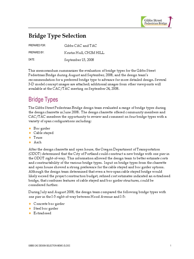 Bridge Type Selection | PDF | Bridge | Structural Engineering