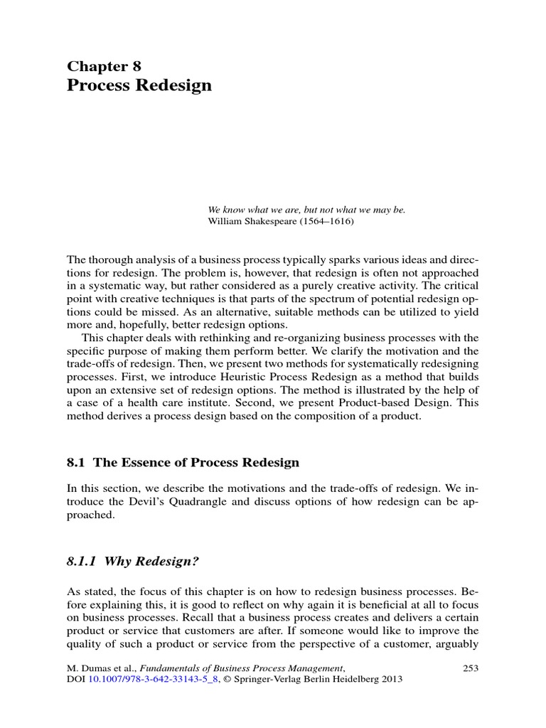 8 - Process Redesign | PDF | Business Process | Itil