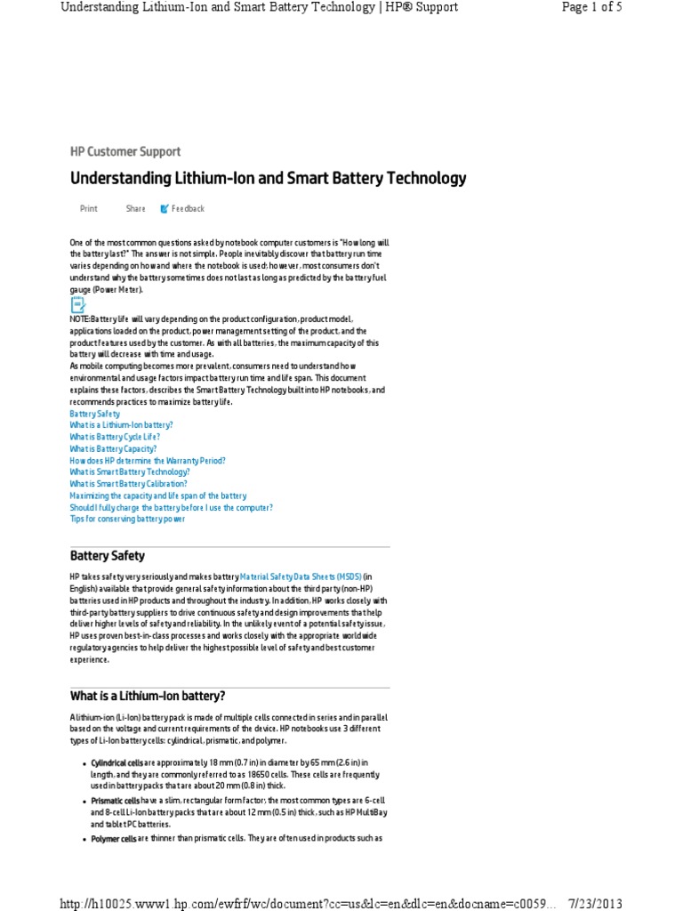 Lithium Ion Battery Basic | PDF | Lithium Ion Battery | Battery ...