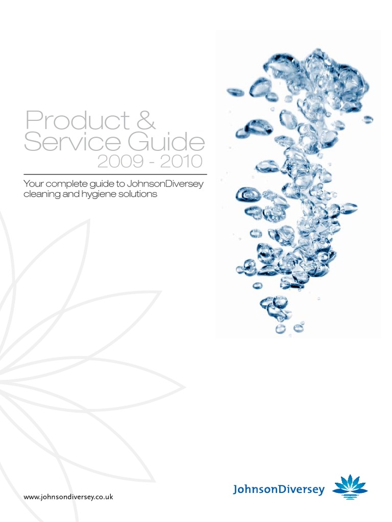 Johnson Diversey Product Service Guide | PDF | Dishwasher | Hygiene