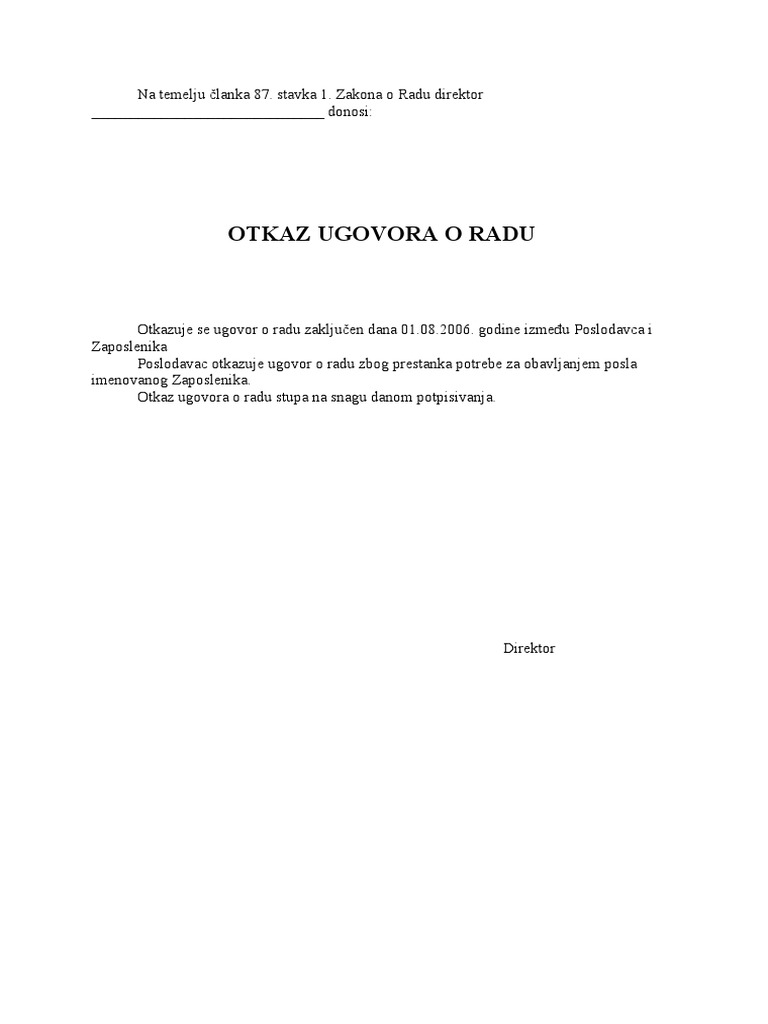 Otkaz | PDF