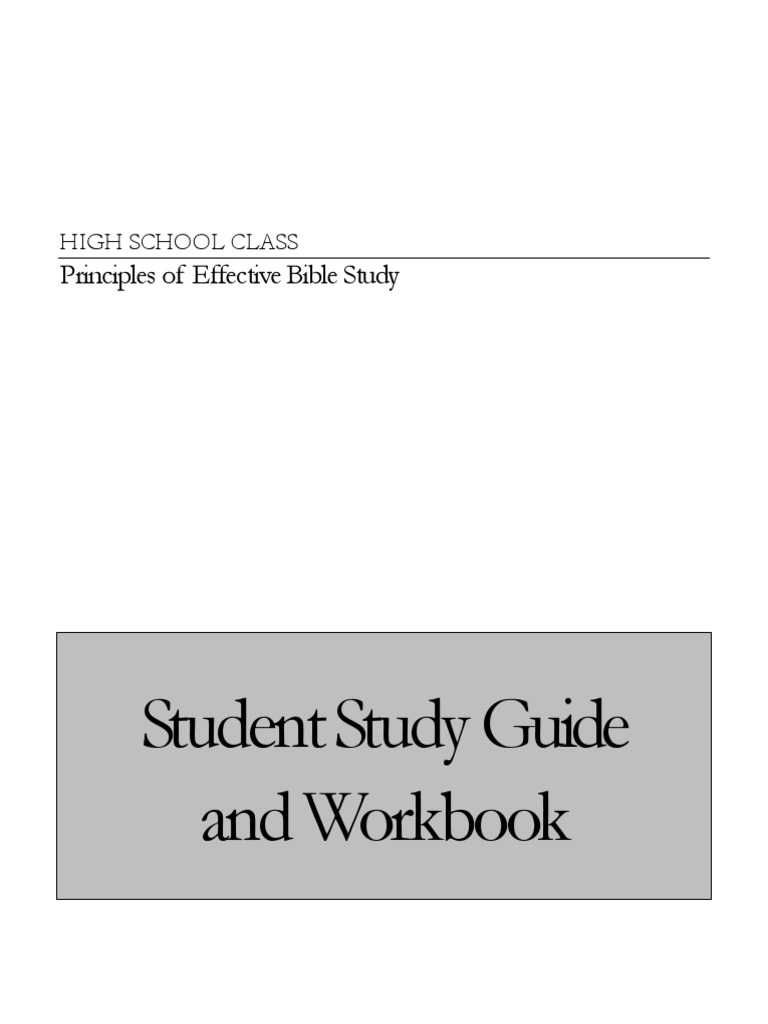 Principles of Effective Bible Study Final | PDF | Bible | Translations