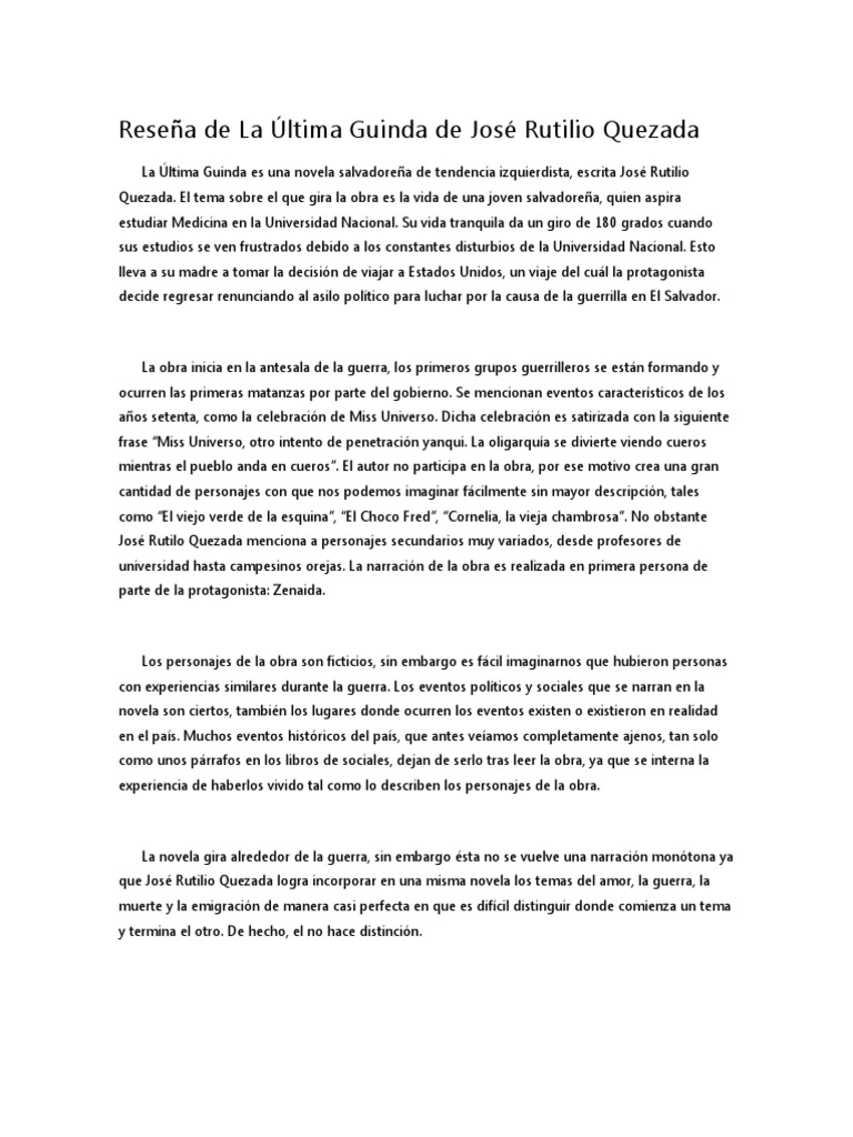 Reseña de La Última Guinda de José Rutilio Quezada | PDF | Drácula