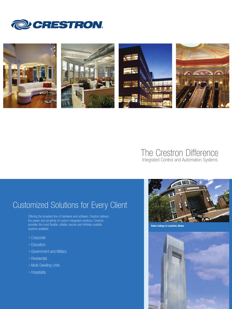 Crestron Corporate Brochure | PDF | Computer Network | Innovation