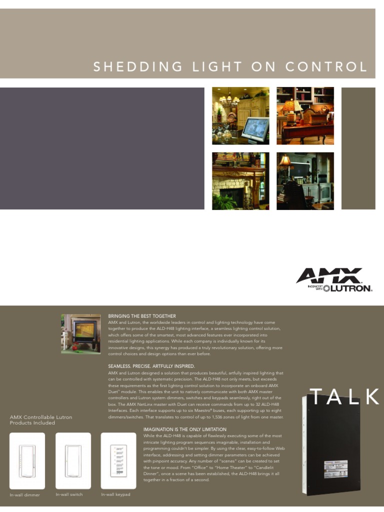 AMX / Lutron Lighting | PDF | Electrical Engineering | Electrical ...