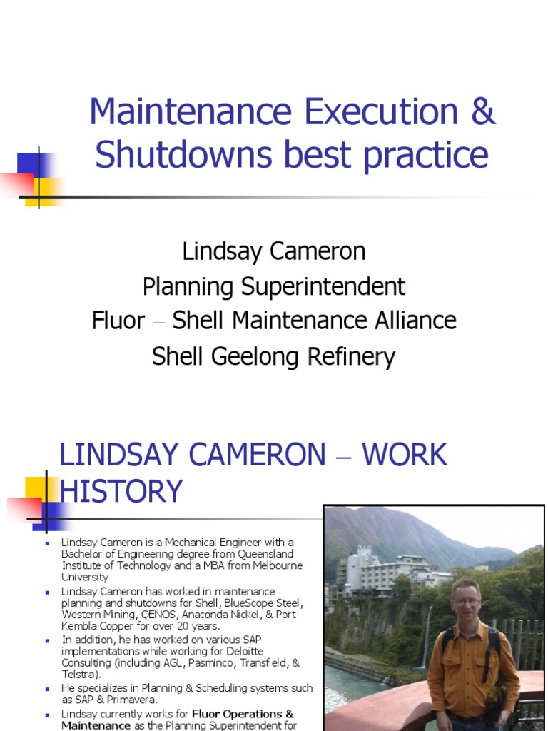 Maintenance Execution & Shutdown Best Practices | PDF