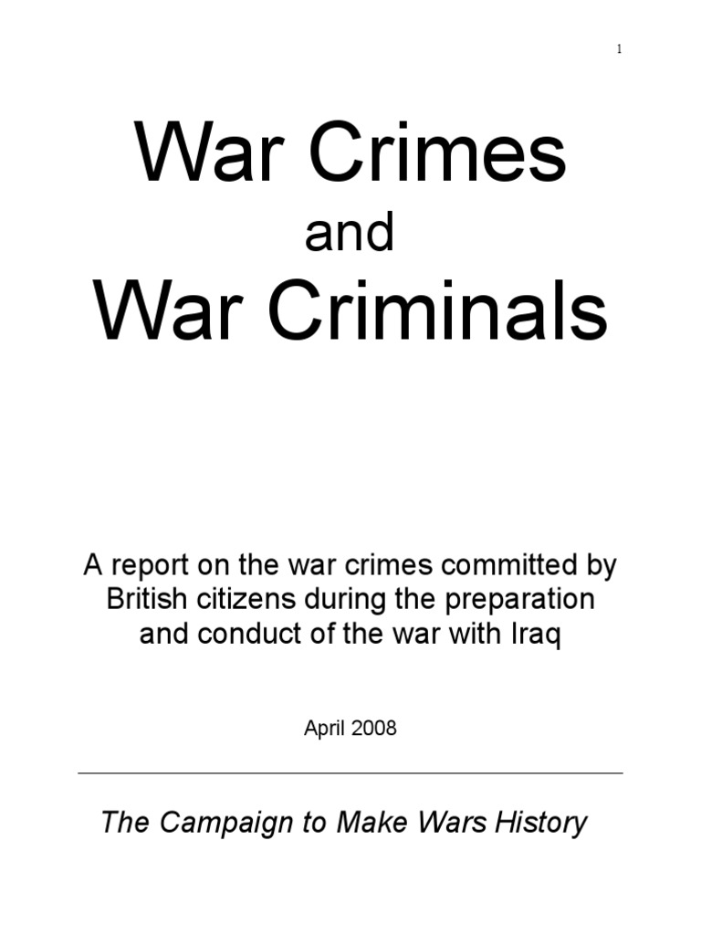 War Crimes and War Criminals | PDF | War Crime | Crime & Violence