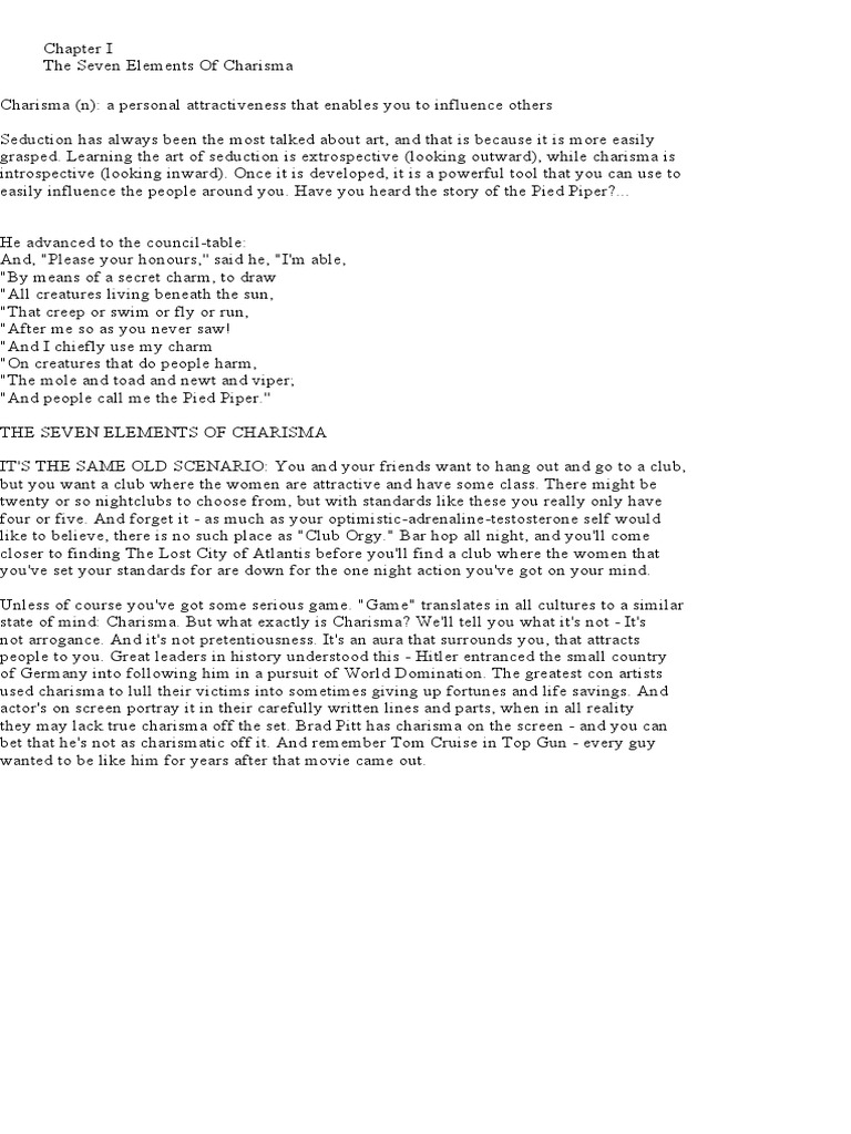 The Seven Elements of Charisma | PDF