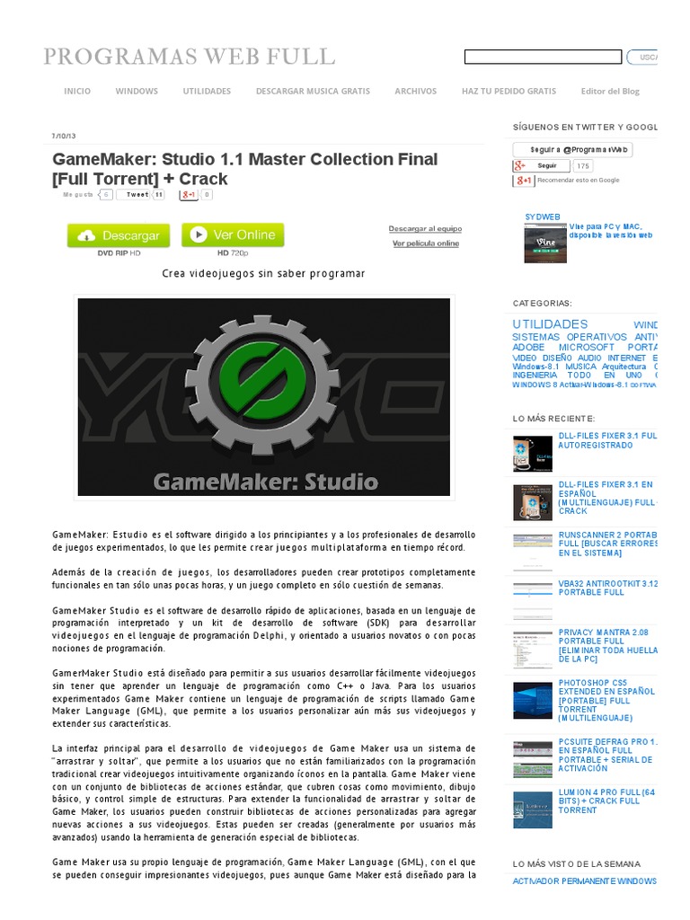 GameMaker - Studio 1 | PDF | Ingeniería de software | Informática