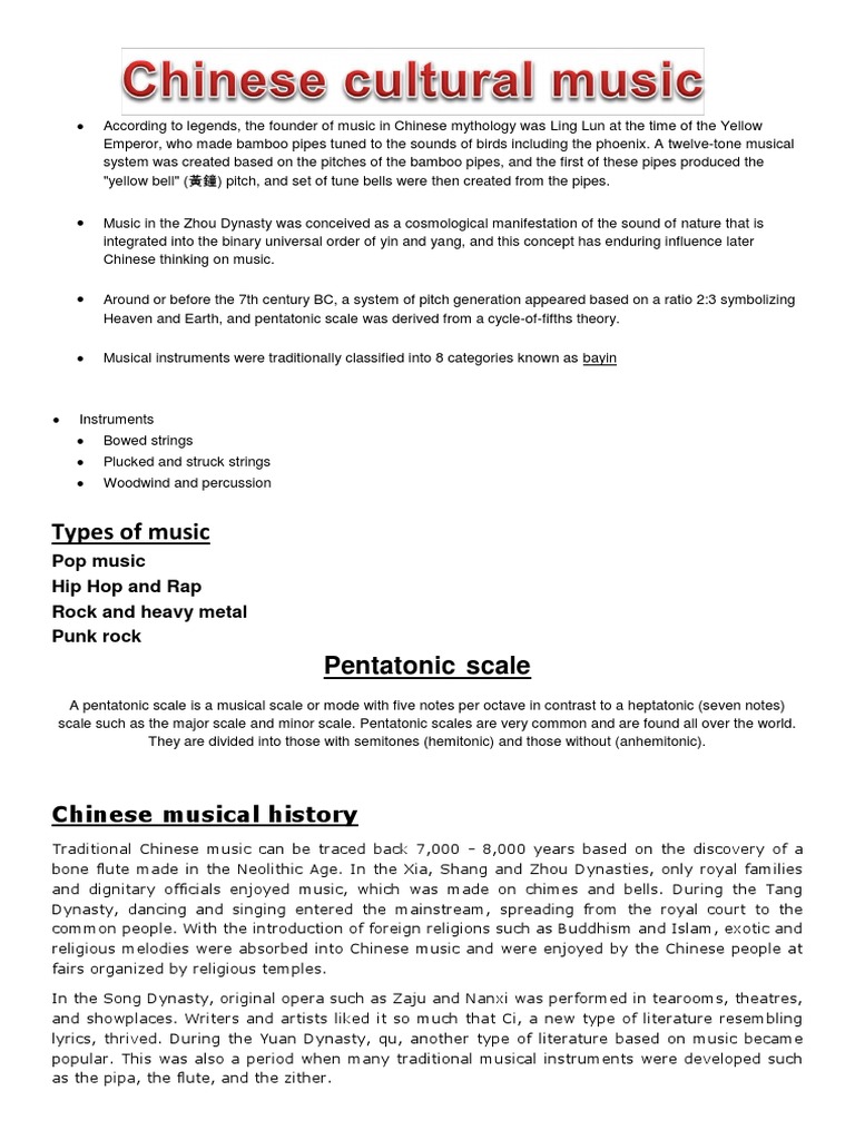 Chinese Cultural Music | PDF | Business