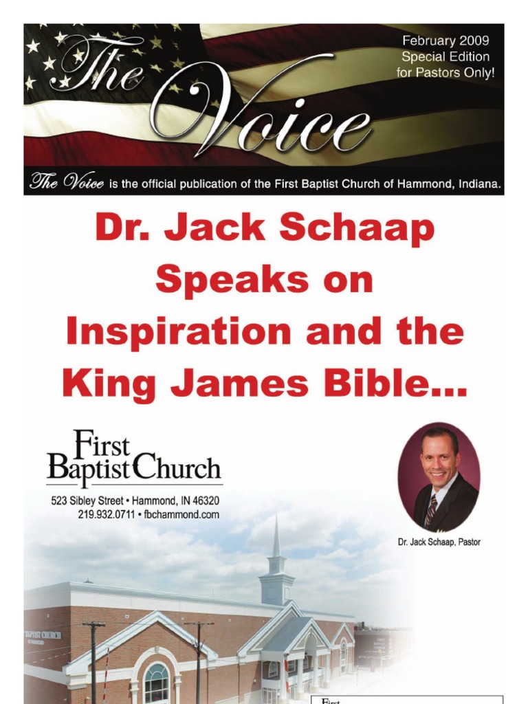 Dr. Jack Schaap Speaks On Inspiration and The King James Bible | PDF ...