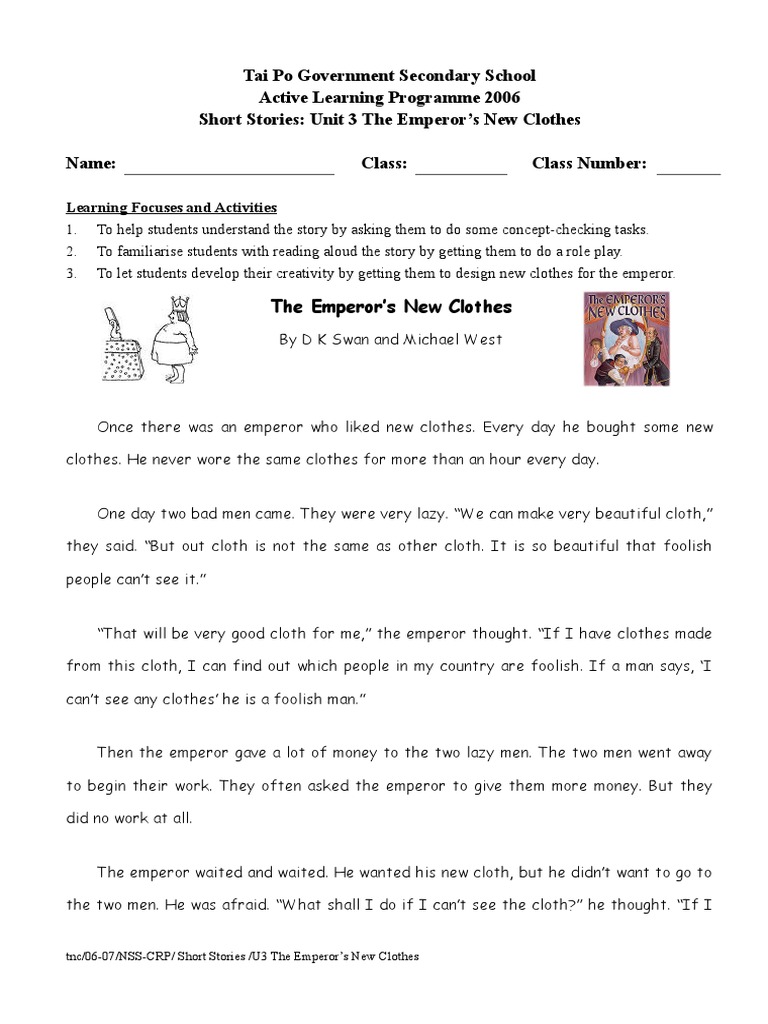 Unit 3 The Emperor's New Clothes | PDF | Home & Garden