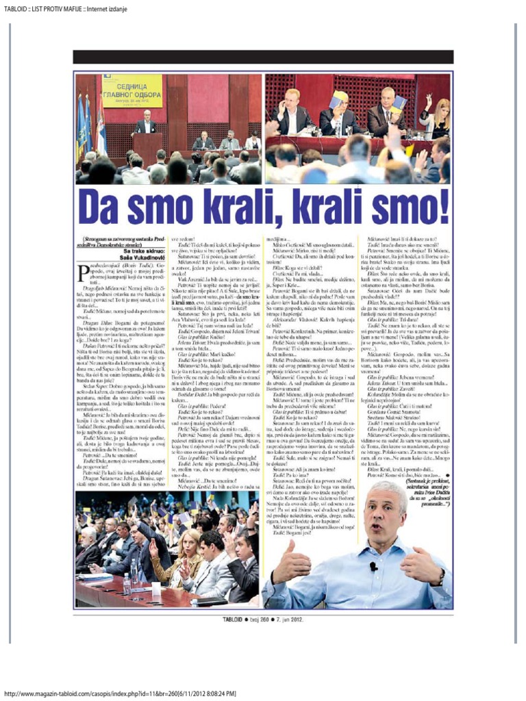 Tabloid - List Protiv Mafije - Internet Izdanje | PDF