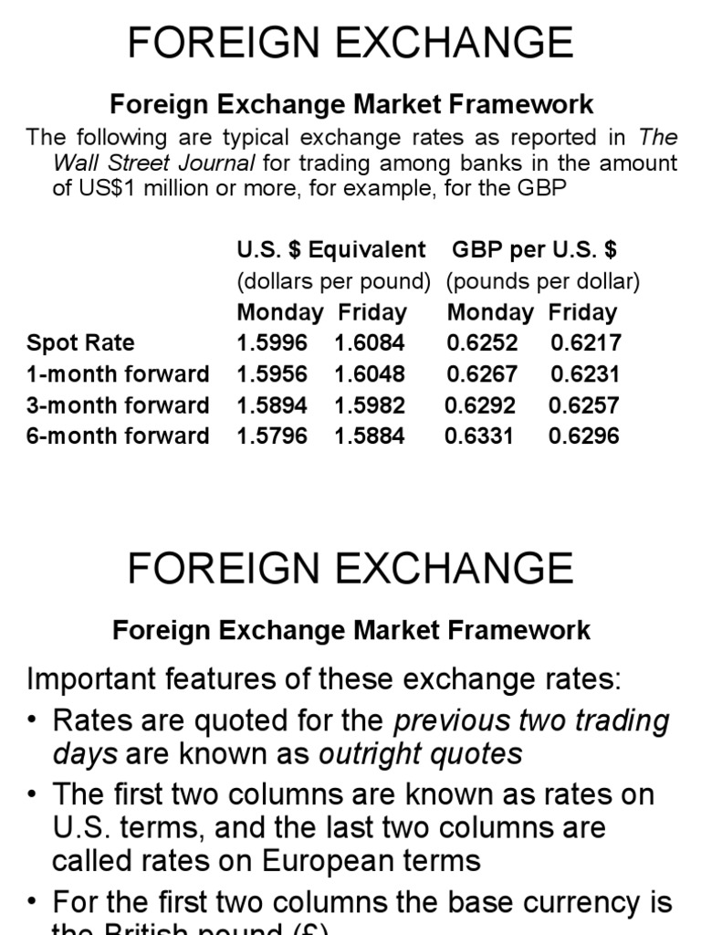 Foreign Exchange | PDF | Exchange Rate | Foreign Exchange Market