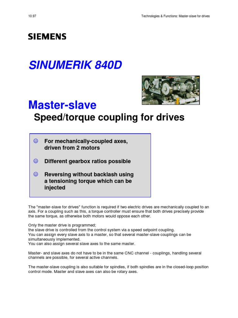 Sinumerik 840d | PDF | Transmission (Mechanics) | Systems Engineering