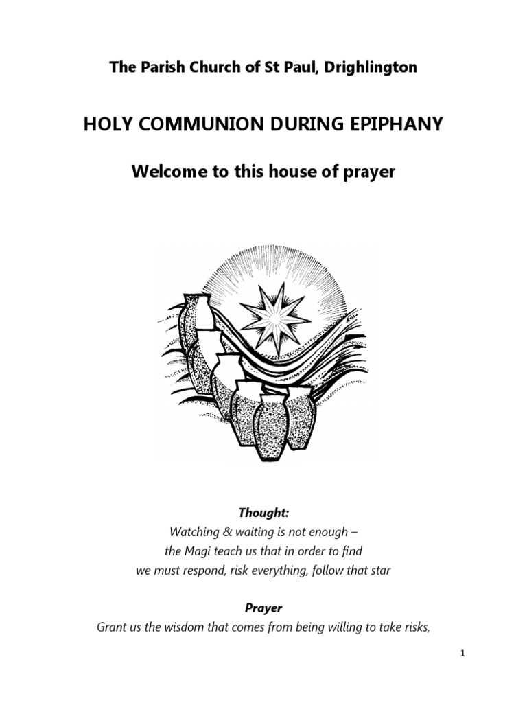 Holy Communion: Sundays During Epiphany | PDF | God The Father | Glory ...