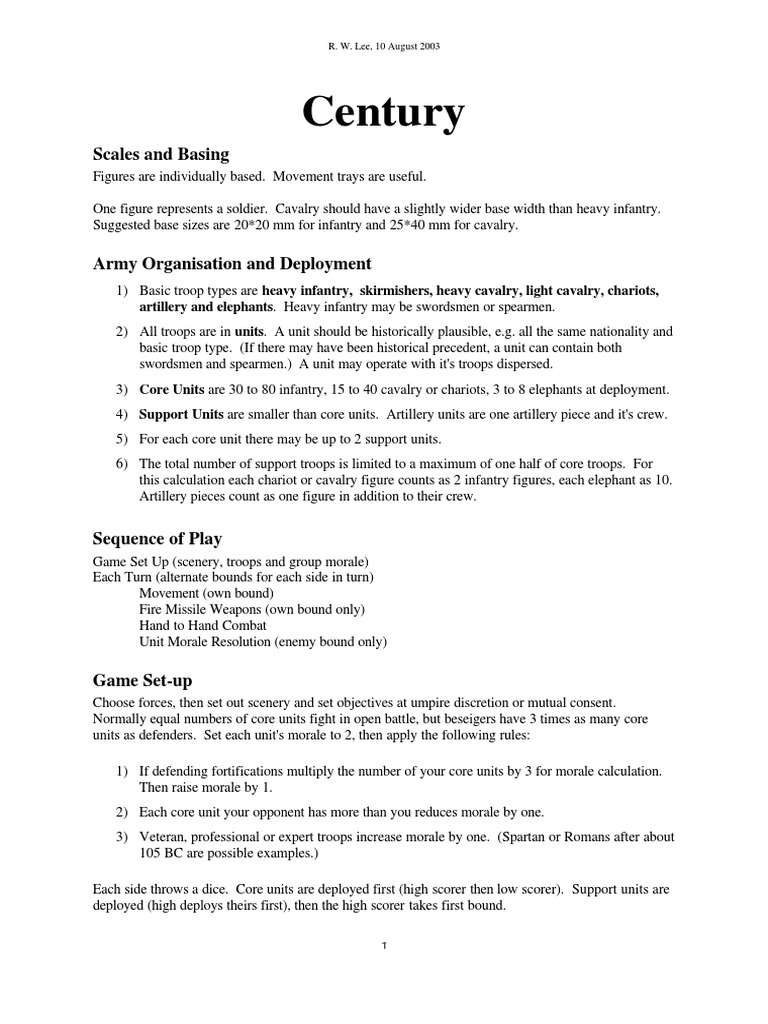 Wargame Rules for Troop Deployment | PDF | Cavalry | Infantry
