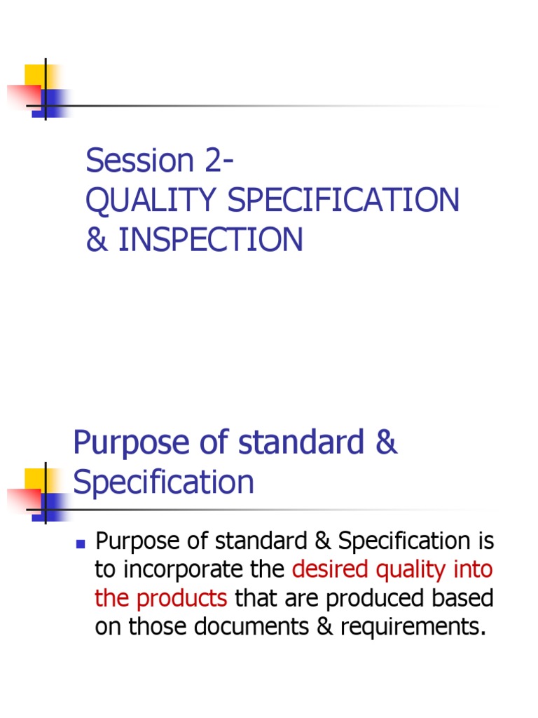 Session 2c - Quality Specification & Tolerances | PDF | Specification ...