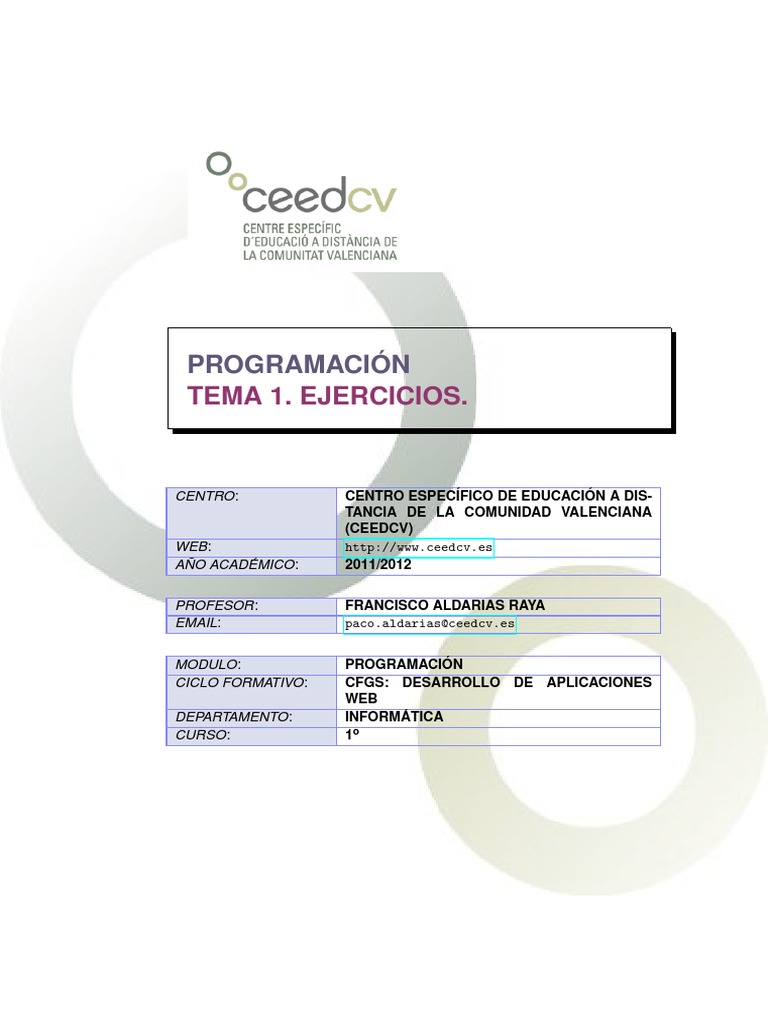 Prgeje 01 | PDF | Entorno de desarrollo integrado | Java (lenguaje de ...