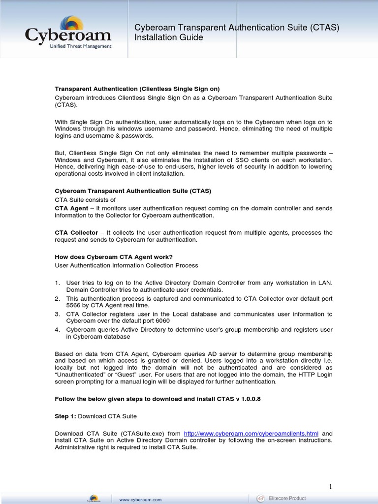 CTAS Installation Guide PDF | PDF | User (Computing) | Login