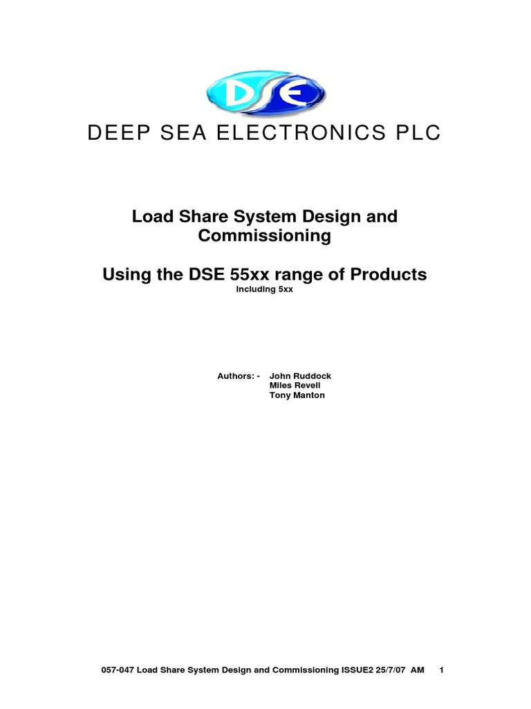 Guide To Load Share System Design and Commissioning | PDF | Mains ...