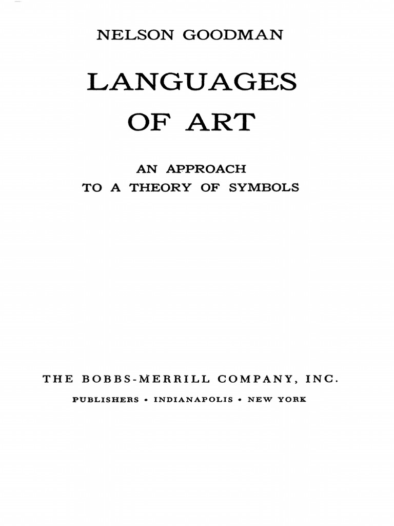 Goodman-Languages of Art 1 | PDF | Perspective (Graphical ...