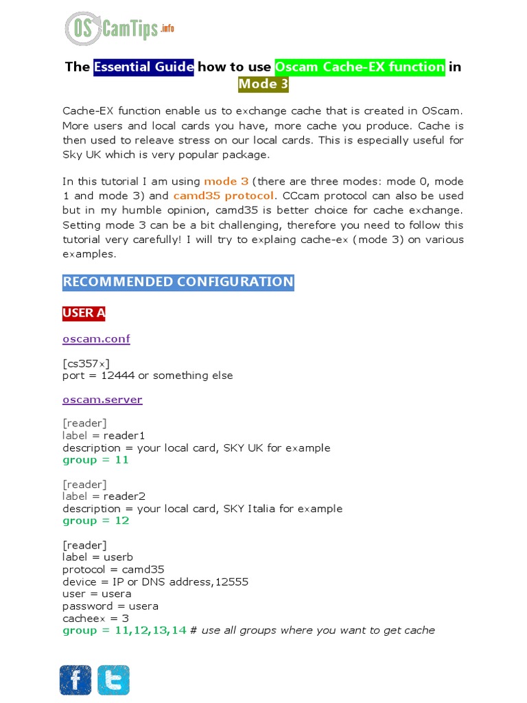 The Essential Guide How To Use Oscam Cache | PDF | Domain Name System | Port (Computer Networking)