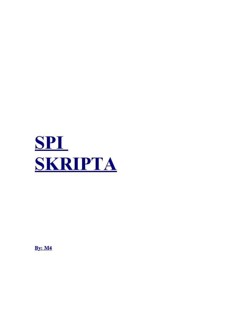 SPI Cela Skripta | PDF