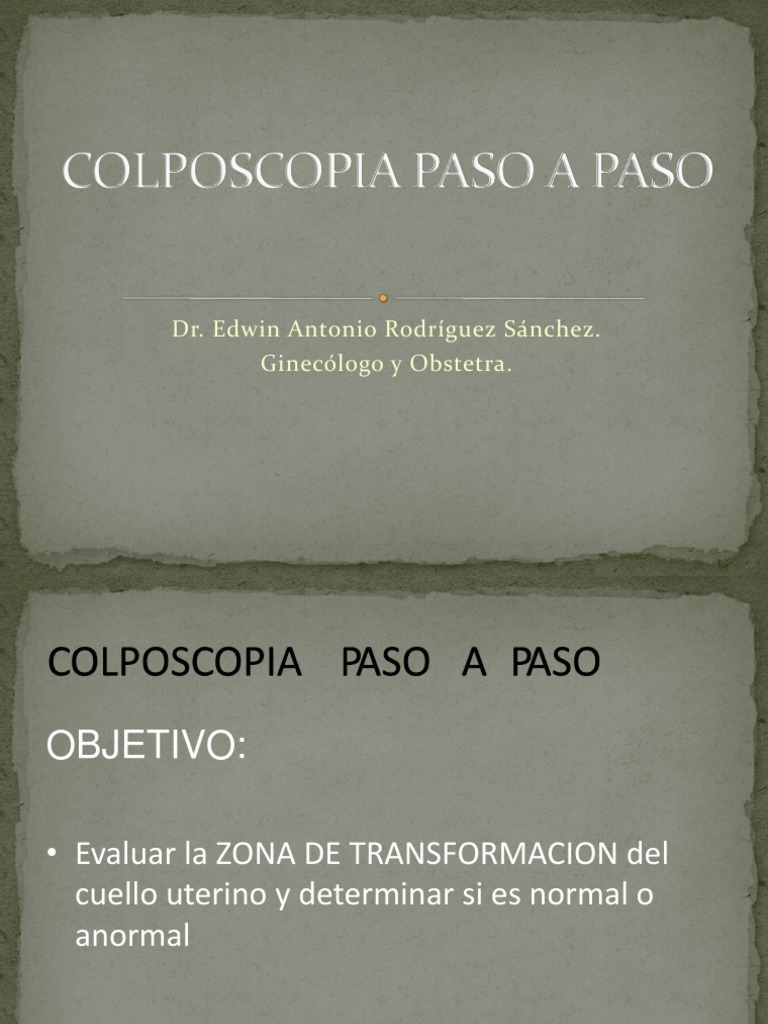 Colposcopia: Guía Paso a Paso | PDF | Cáncer de cuello uterino ...