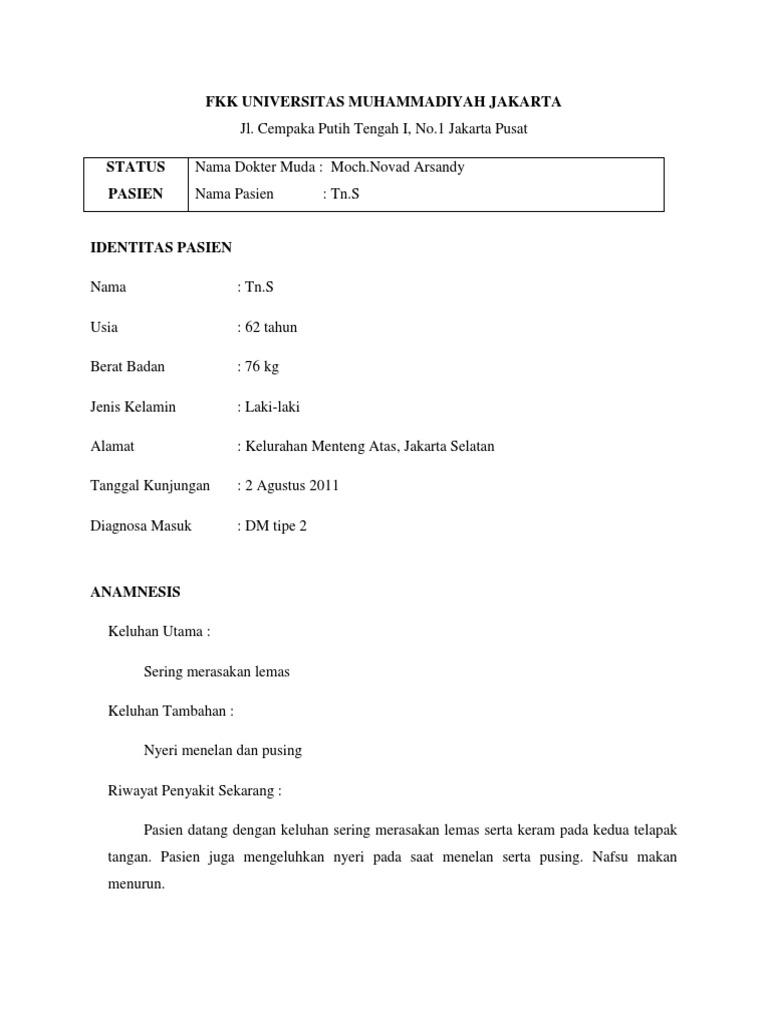 Lapkas DM Tipe 2 | PDF