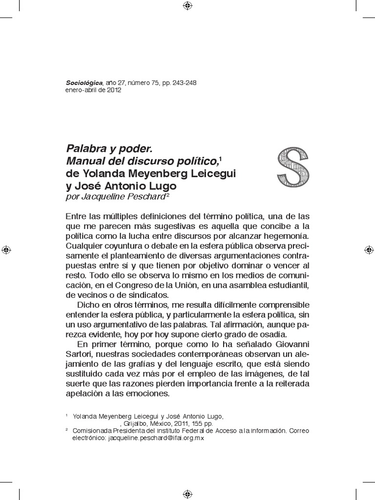 Manual Del Discurso Político | PDF | Racionalidad | Conocimiento