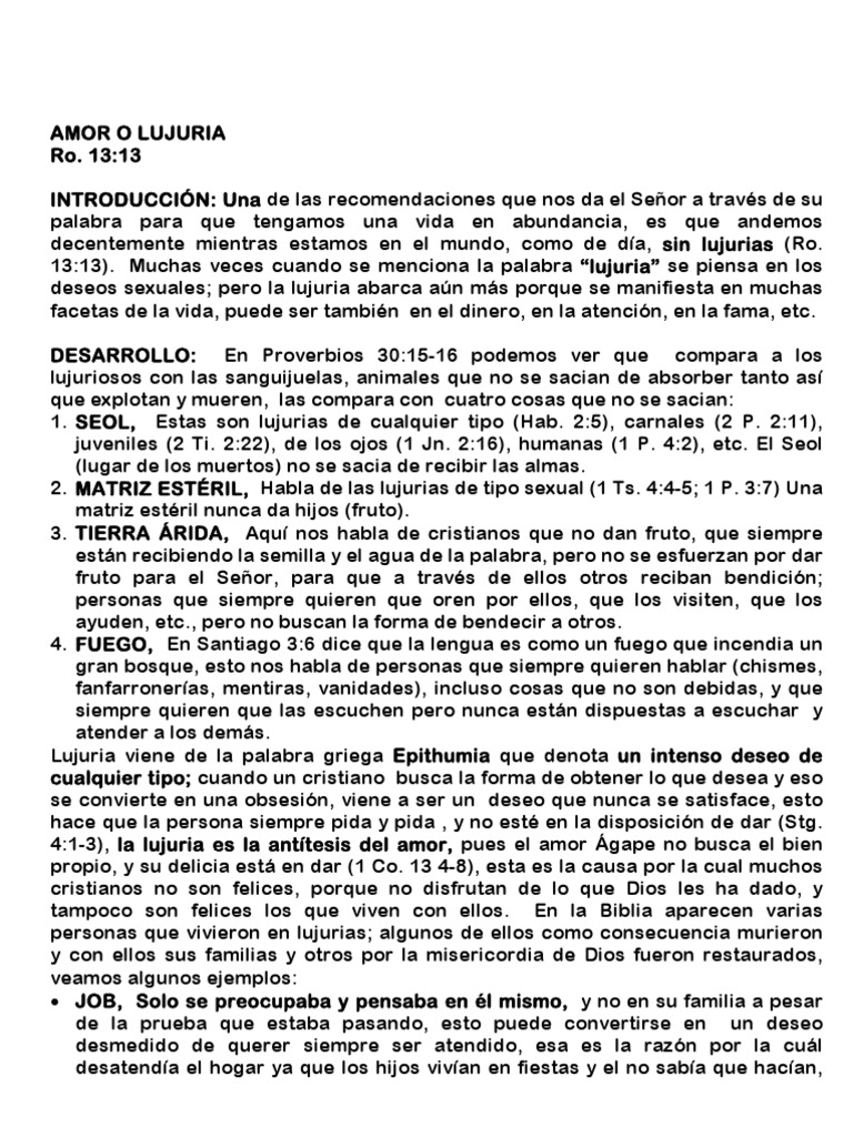 Amor o Lujuria | PDF