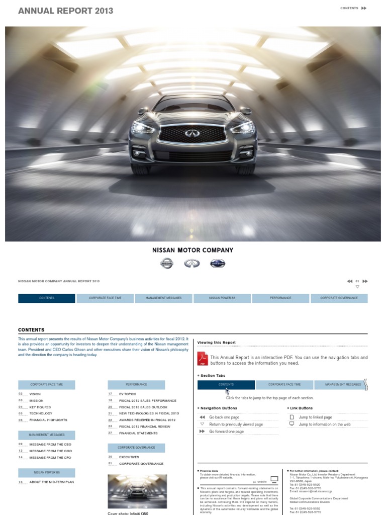 Annual Report Nissan | Download Free PDF | Nissan | Electric Vehicle