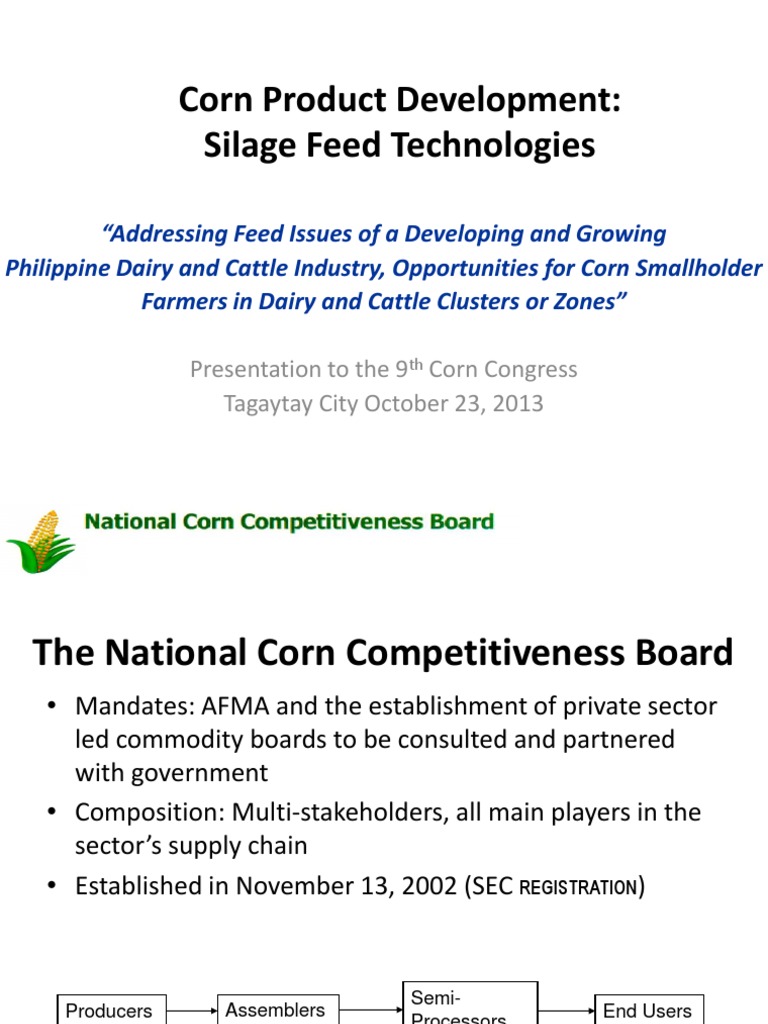 BUTCH UMENGAN - Corn Silage Presentation | PDF | Animal Feed | Maize