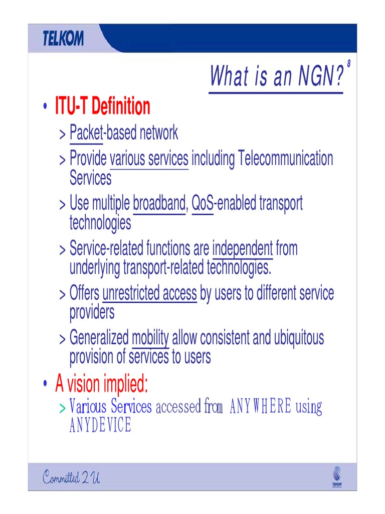 What Is An NGN?: ITU-T Definition | PDF | Gateway (Telecommunications ...