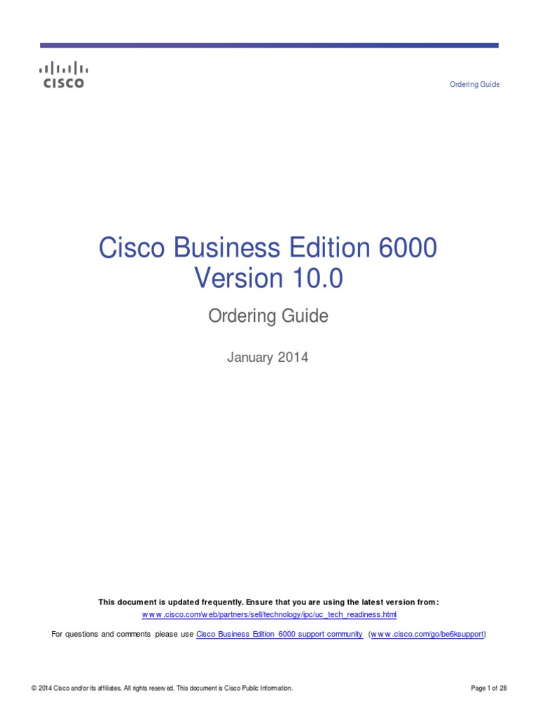 Be - 6000 v10 Ordering Guide | Download Free PDF | Cisco Systems ...
