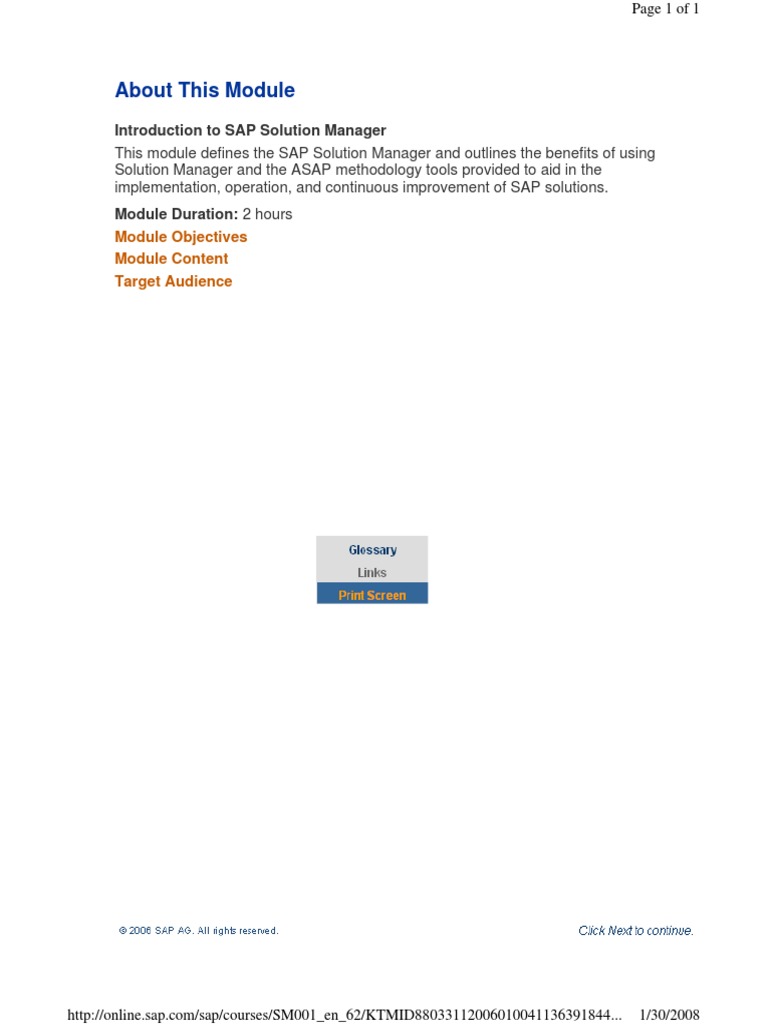 About This Module: Introduction To SAP Solution Manager | PDF ...