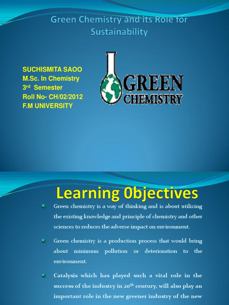 Green Chemistry | Green Chemistry | Sustainability