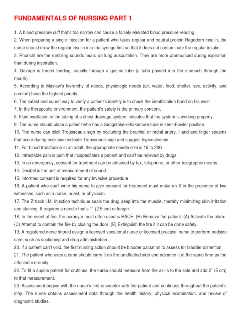 Nursing Review Notes | PDF | Physical Examination | Pulse