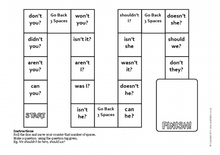 Question Tag Board Game | PDF | Self-Improvement