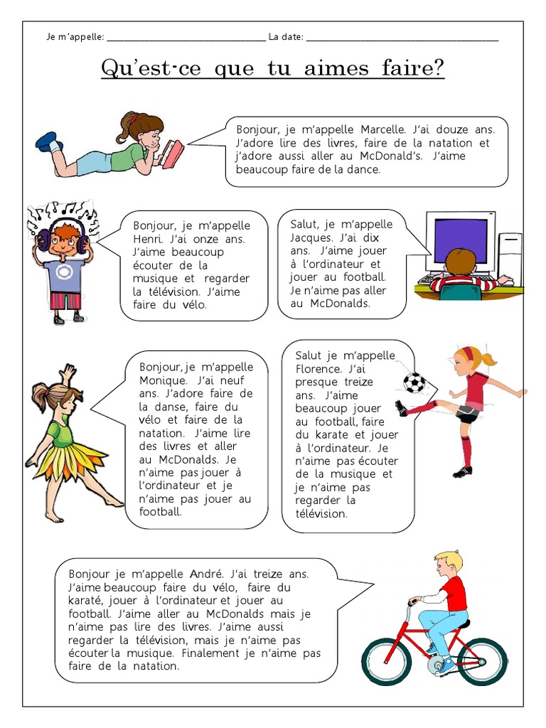 ! Qu'Est-ce Que Tu Aimes Faire | PDF | Maison et jardin | Développement ...