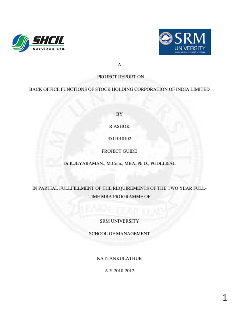 Shcil | PDF | Financial Markets | Capital Market