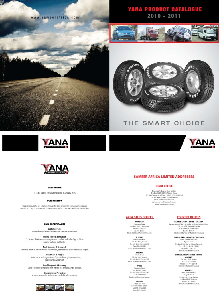 Yana Catalogue | PDF | Tire | Vehicles