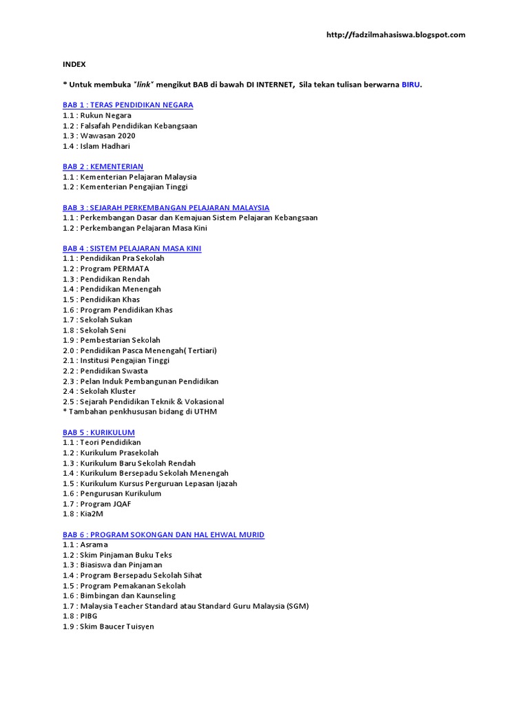 Nota Persediaan Interview SPP - Rujukan Outdated
