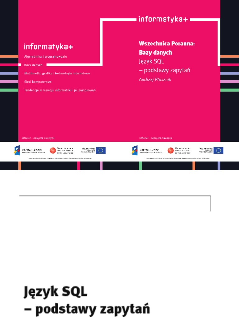Jezyk SQL Podstawy Zapytan | PDF