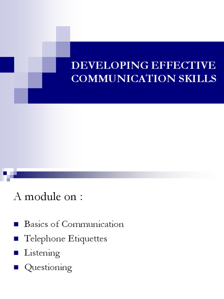 Developing Effective Communication Skills - Seema | Download Free PDF ...