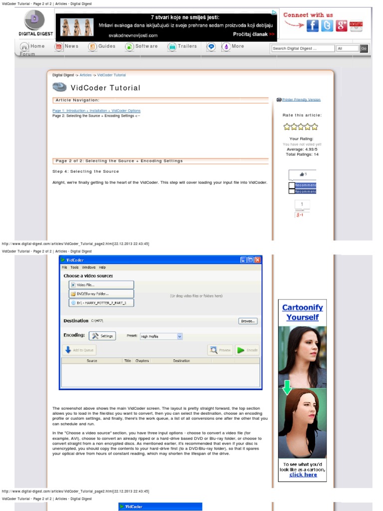 VidCoder Tutorial - Page 2 of 2 - Articles - Digital Digest | PDF | Blu Ray | Video
